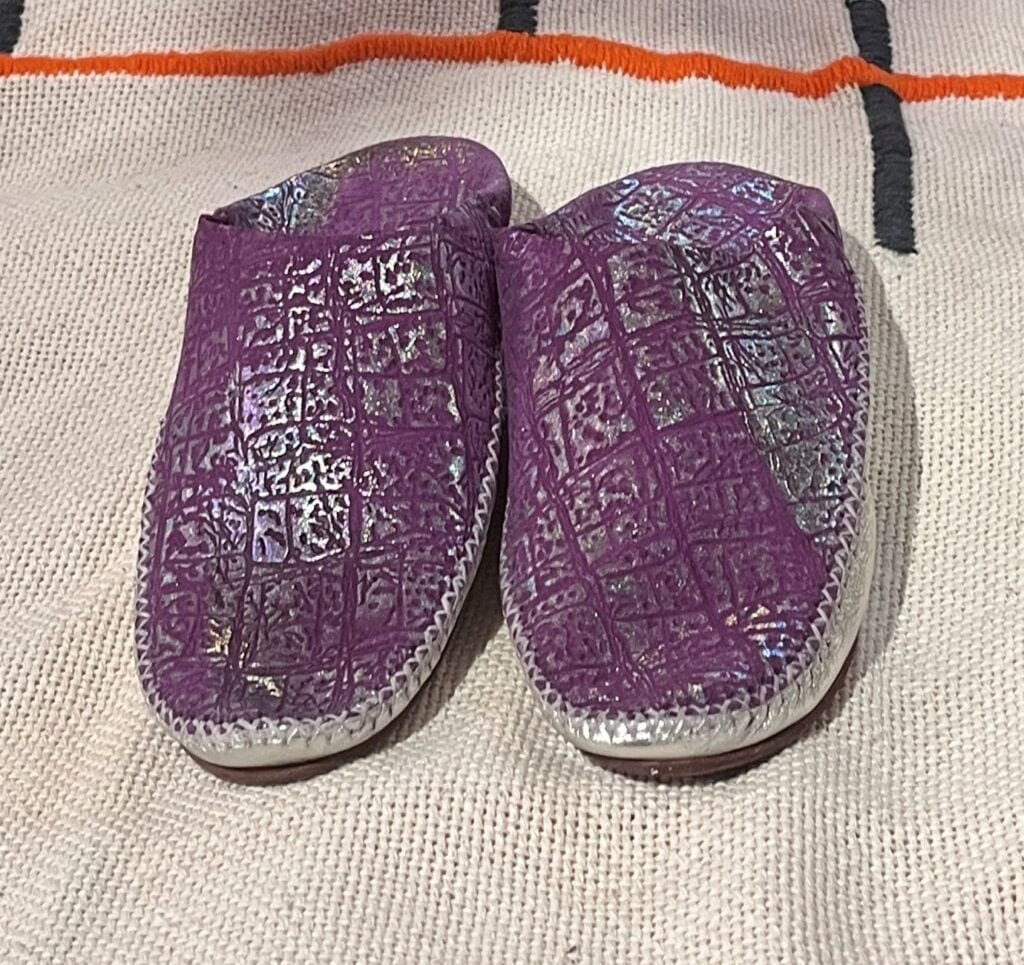 Moroccan babouche slippers purple - Le Marrakech Store