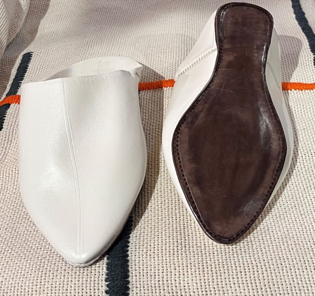 Moroccan off white Slippers - Le Marrakech Store