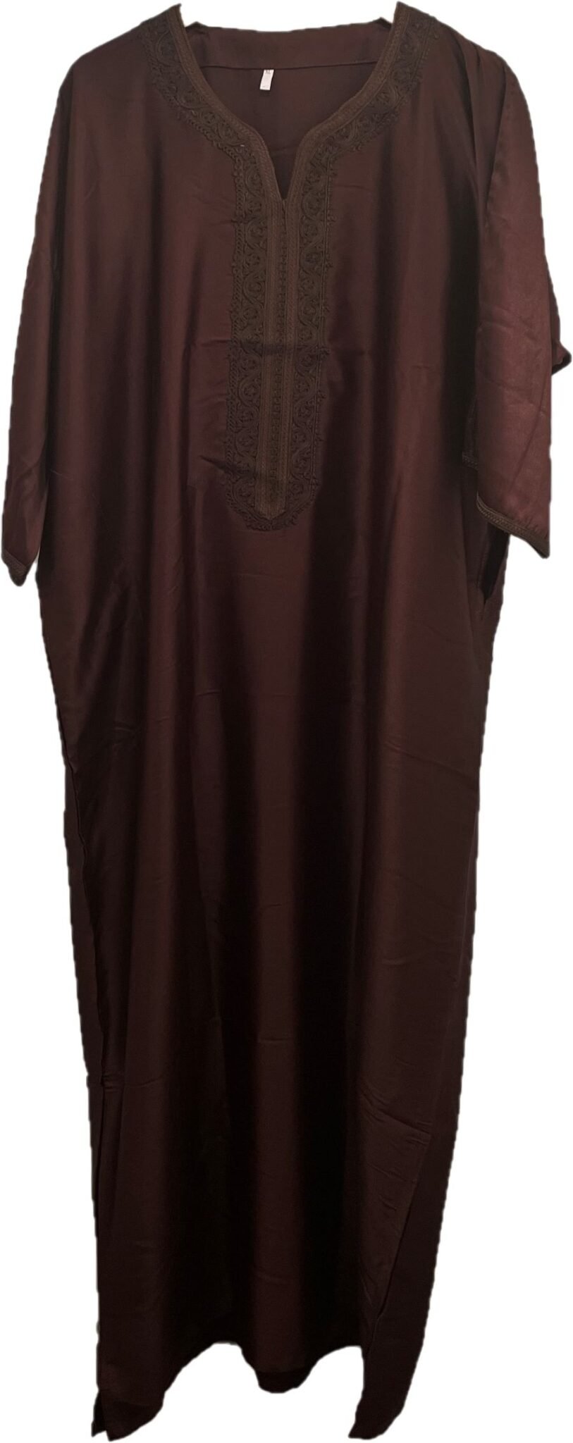 Kaftan men brown mauve - Le Marrakech Store
